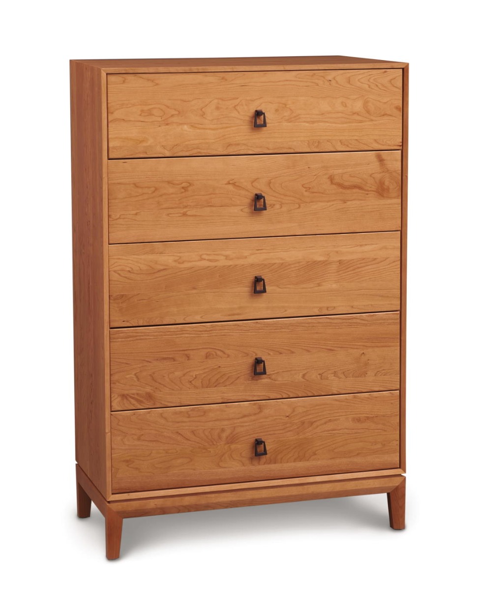 Mansfield 5 Drawer Wide Cherry Dresser