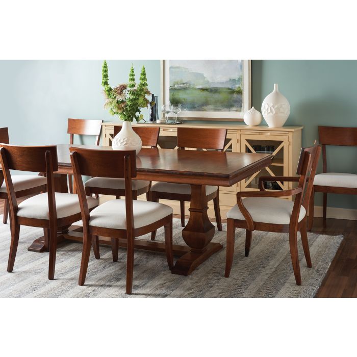 pedestal table dining set