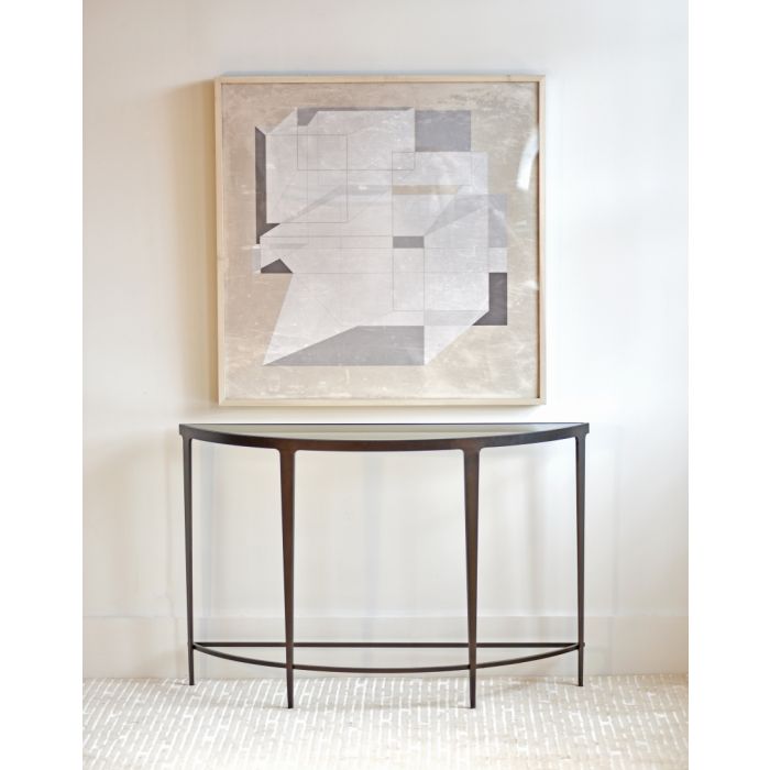 Demilune accent table store