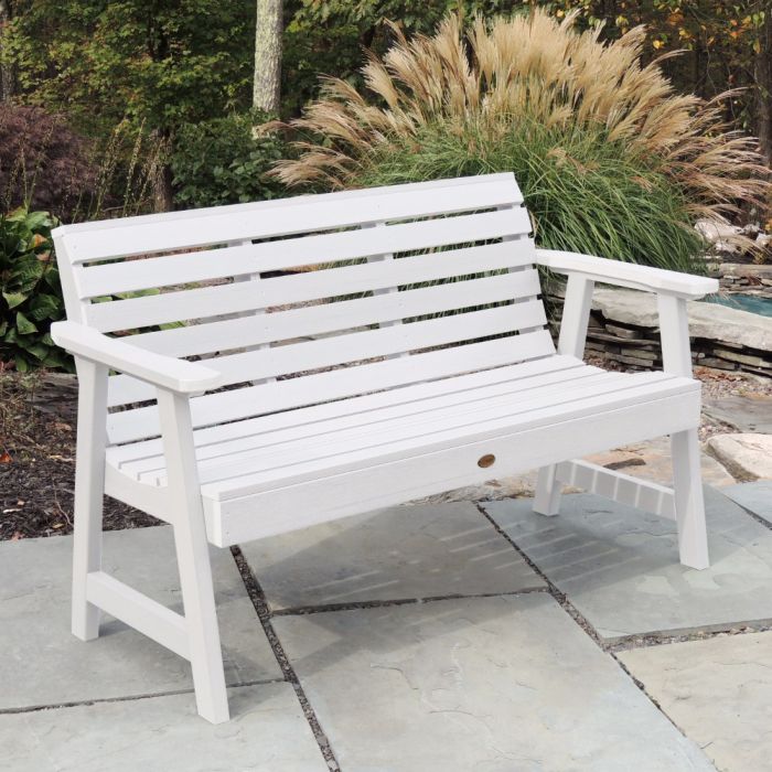 White outdoor bench seat store